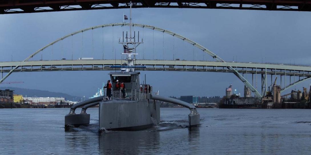 DARPA Christens New Sea Robot Vessel Sea Hunter | AFCEA International DARPA Christens New Sea Robot Vessel Sea Hunter | AFCEA International